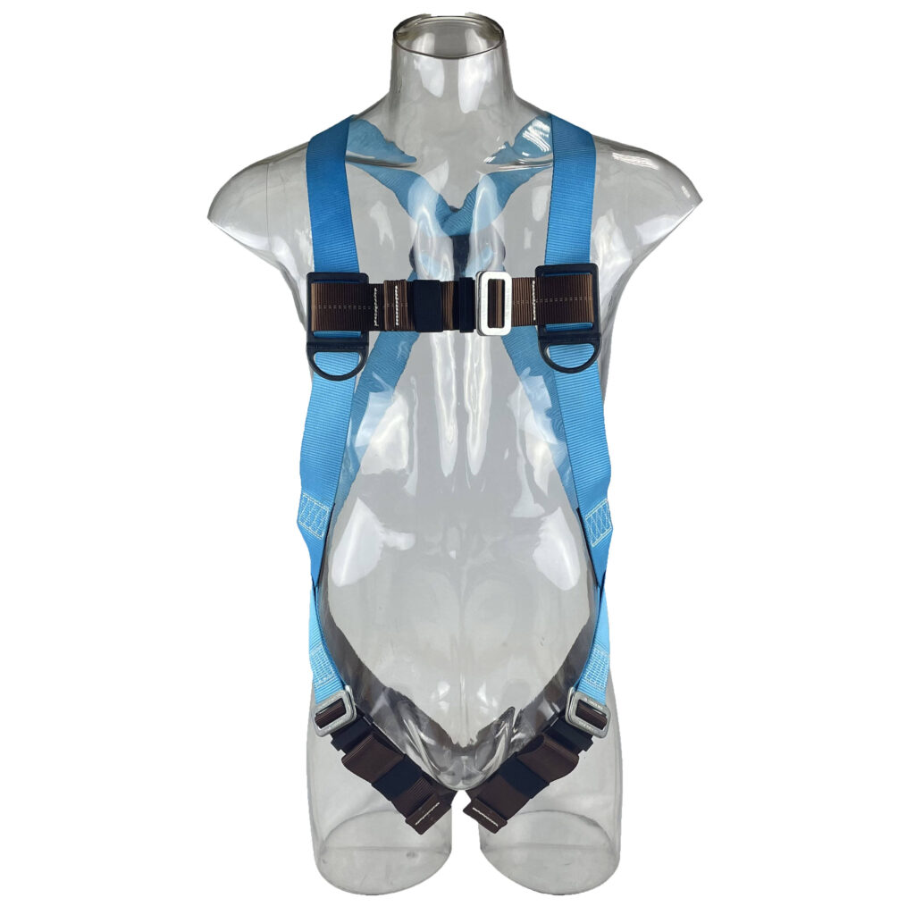 Full Body Harness 3 Point Adjustable Blue Grey Reflective Climbing ...