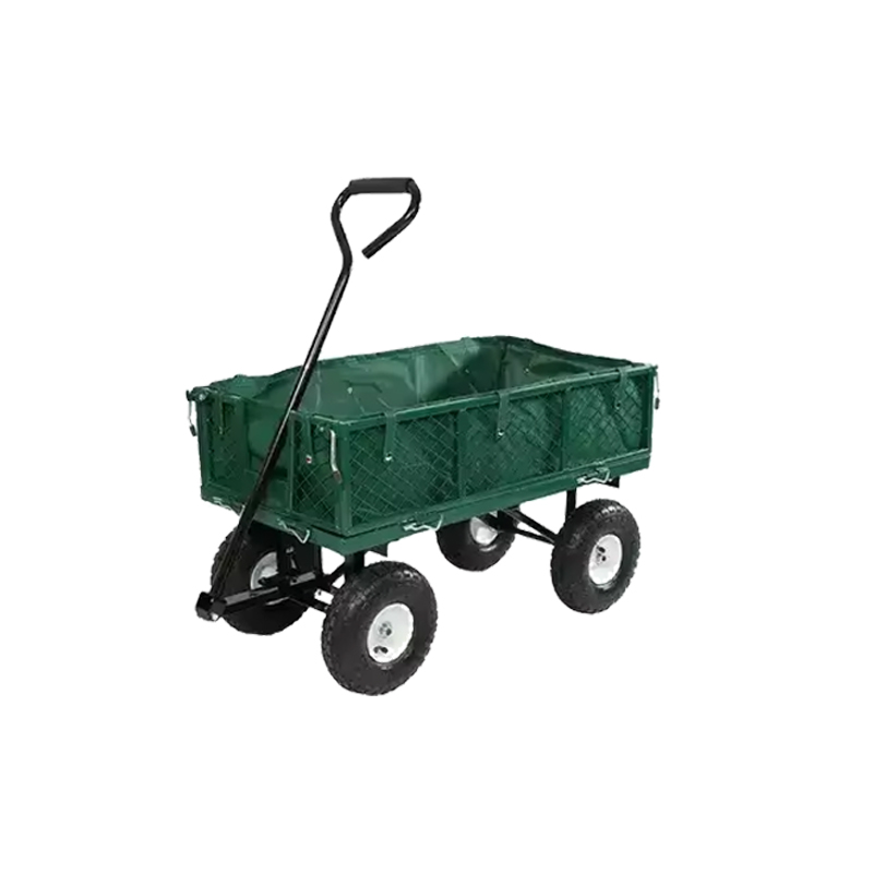 Folding Wagon Sides Heavy Duty 4 Wheels Steel Utility Outdoor Handcart ...