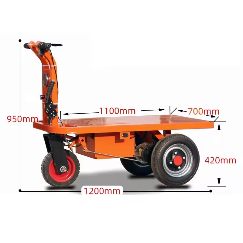 Site Push Ash Cart Electric Transport Construction Site Battery Power ...