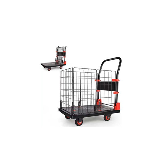 Foldable Push Cart Dolly Swivel Wheels For Warehouse Folding Hand Truck ...