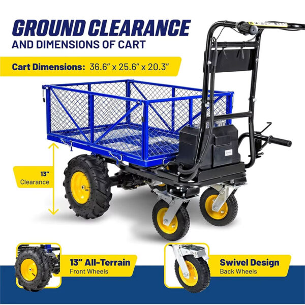 Garden Electric Dump Cart With 4 Wheels- SHANDONG AIDI M&E TECHNOLOGY ...
