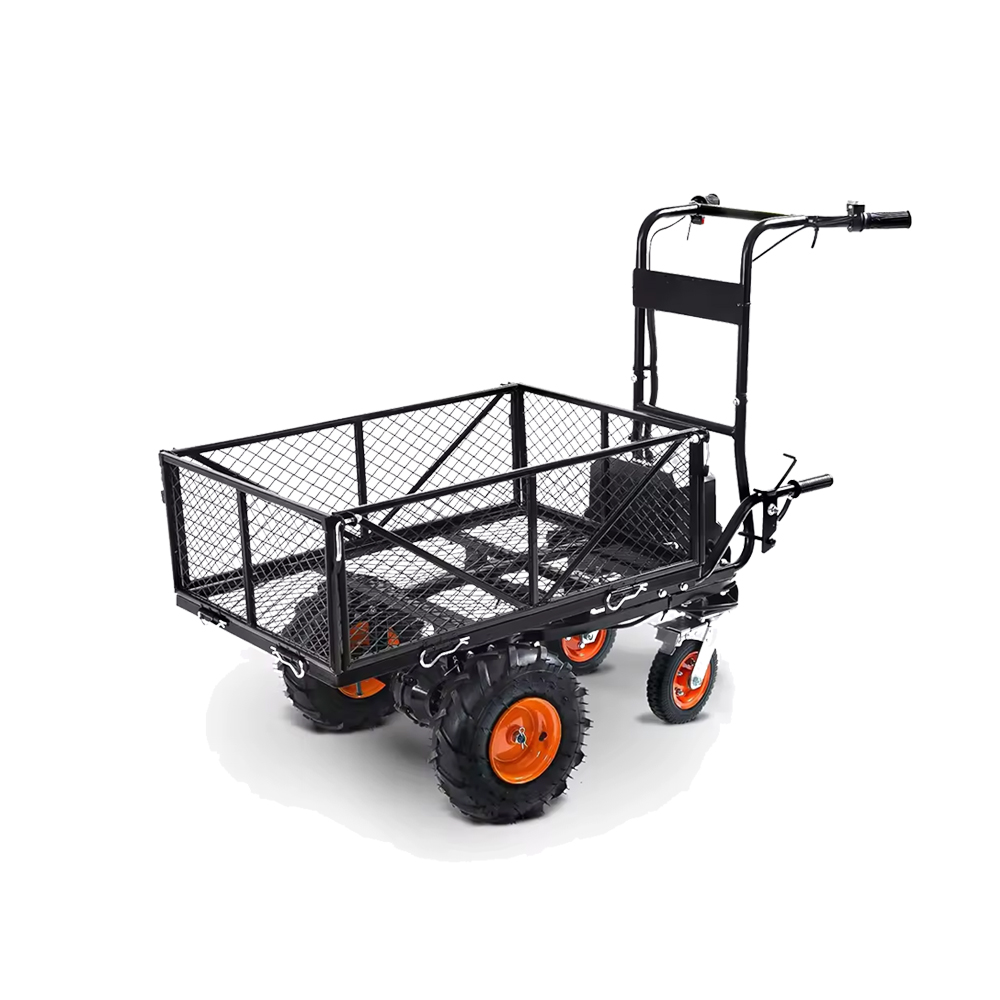 Electric Folding Utility Wagon 4 Wheels Heavy Duty Mesh Steel Electric ...