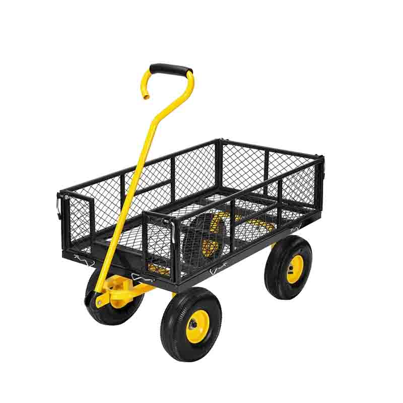 Custom Utility Metal Wagon Rotating Handle Heavy Duty Garden Wagons ...