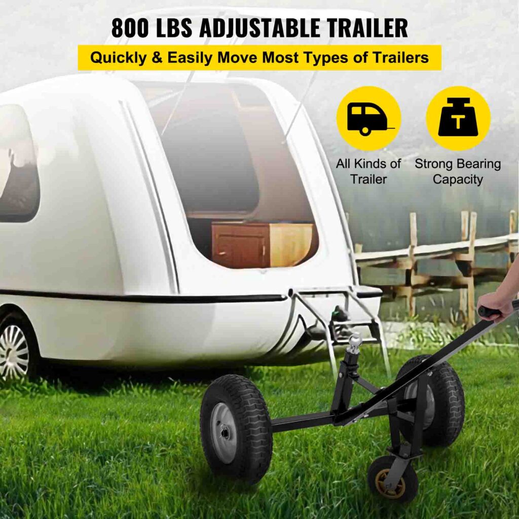 Moving Car RV Boat Trailer With Hitch Ball Solid Tires Adjustable Heavy ...