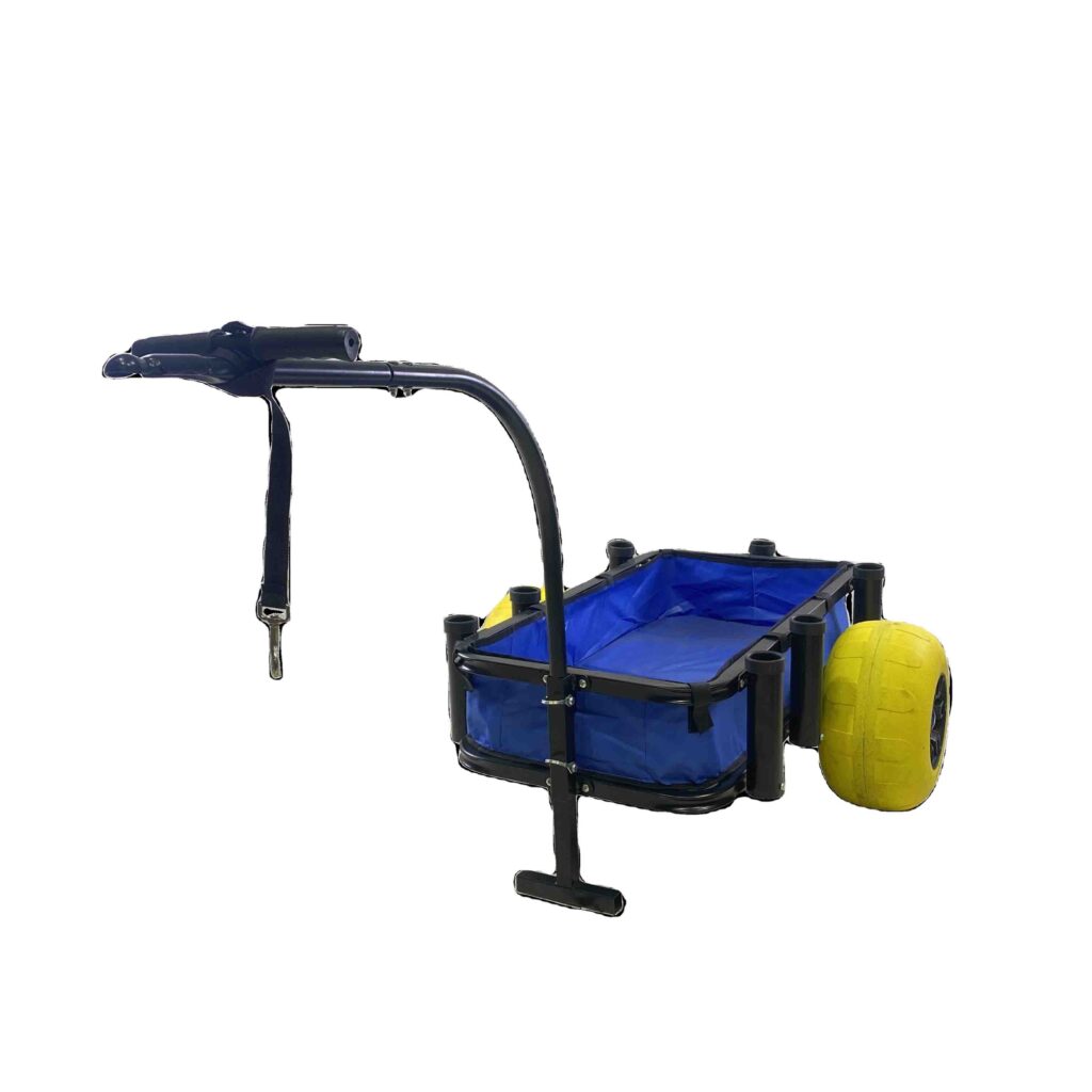 Outdoor Aluminium Fishing Beach Cart Trolley With 2 Balloon Tires Beach ...